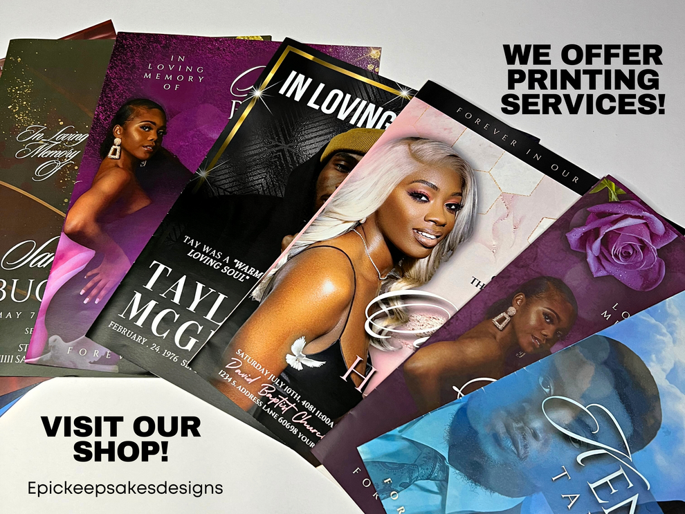 CUSTOM Done For You Funeral Program|custom funeral program designer|We ...