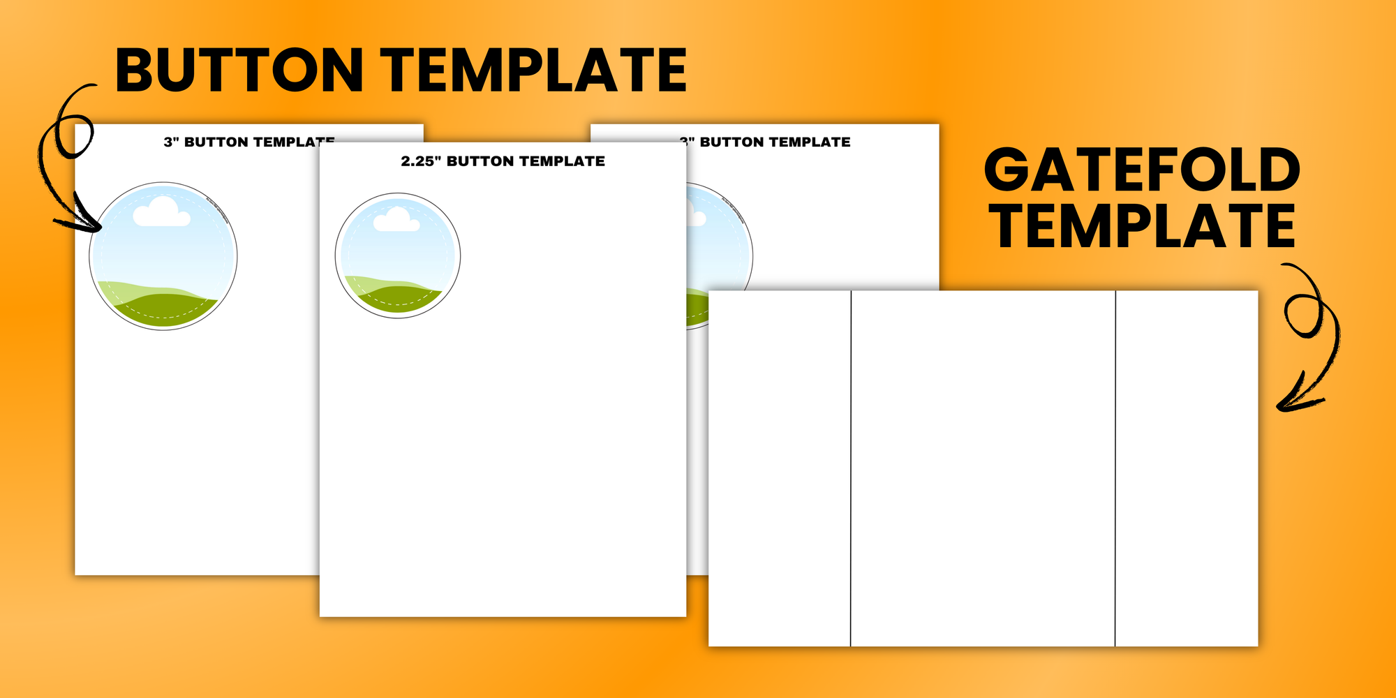 Buttons – funeral program templates