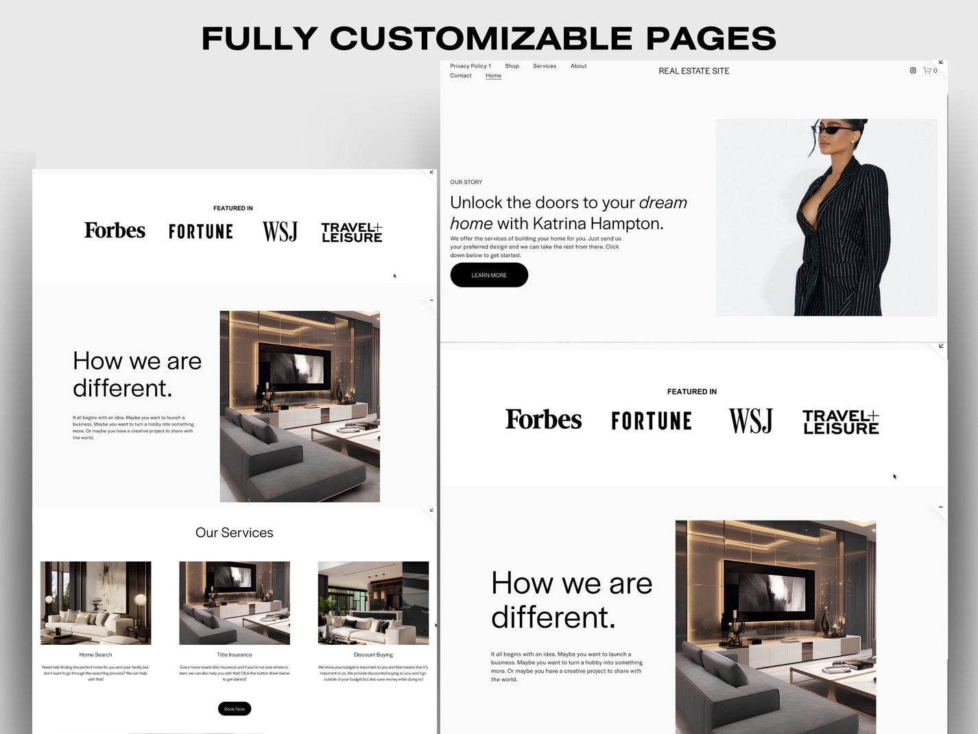 Aesthetic Real Estate Squarespace Website Template, Website Template S ...